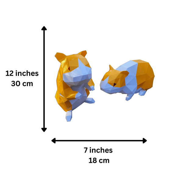 Hamster Model - Digital PDF Template - PAPERCRAFT WORLD