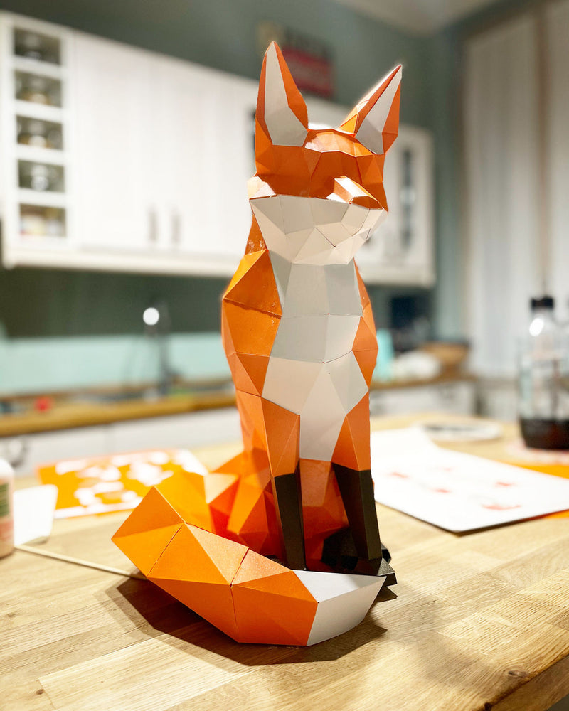 Fox 3D Model - Paper Fox Craft | Papercraft World - PAPERCRAFT WORLD