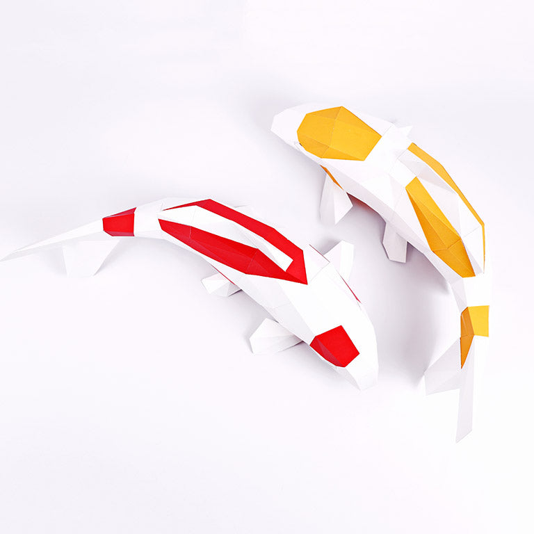 Koi Fish - Digital PDF Template - PAPERCRAFT WORLD
