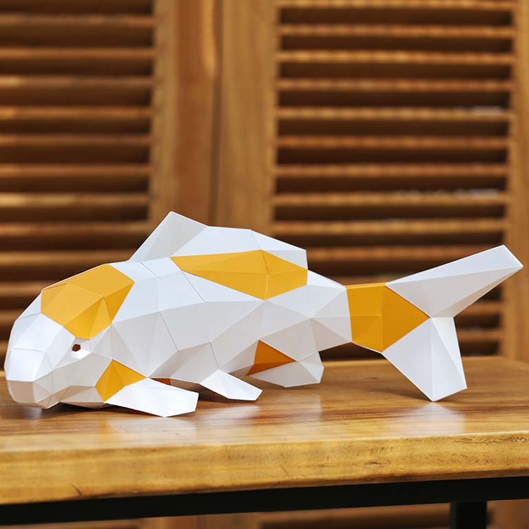 Koi Fish - Digital PDF Template - PAPERCRAFT WORLD