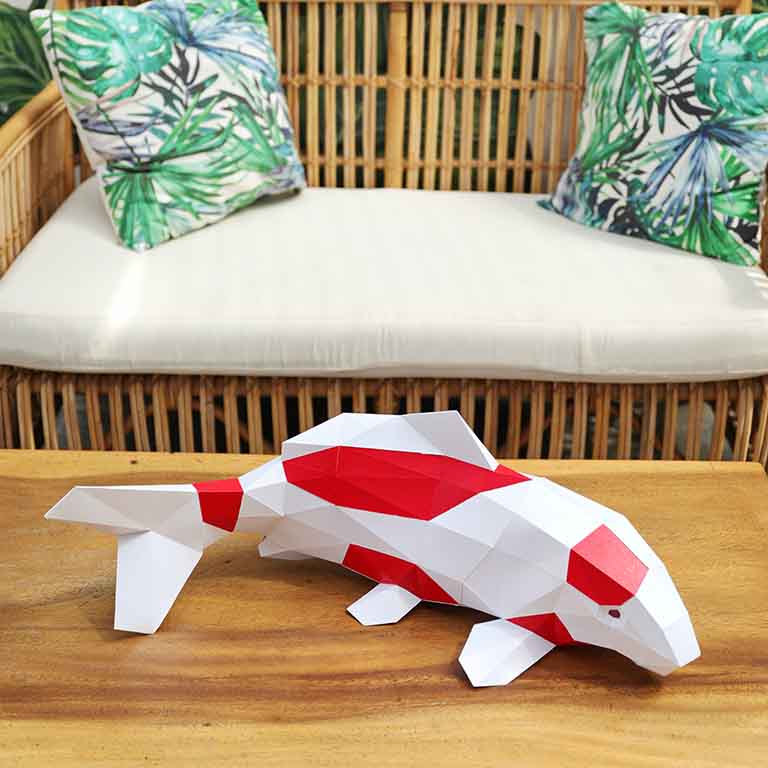 Koi Fish - Digital PDF Template - PAPERCRAFT WORLD