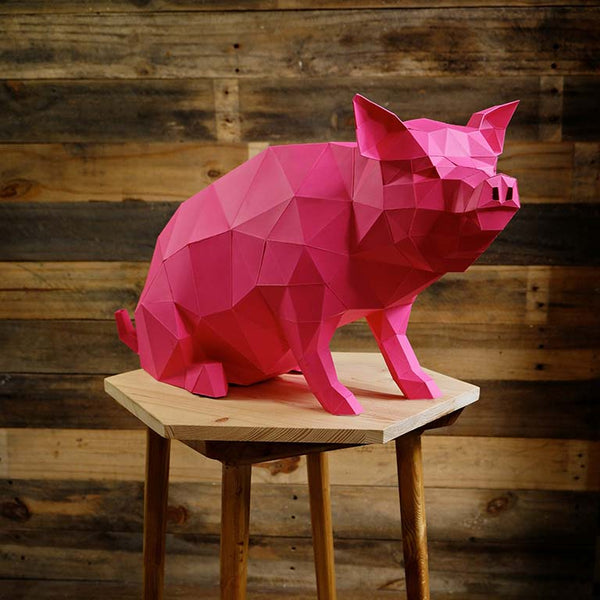 Home / All Papercraft Products / Free Sitting Pig 3D Papercraft - PDF ...