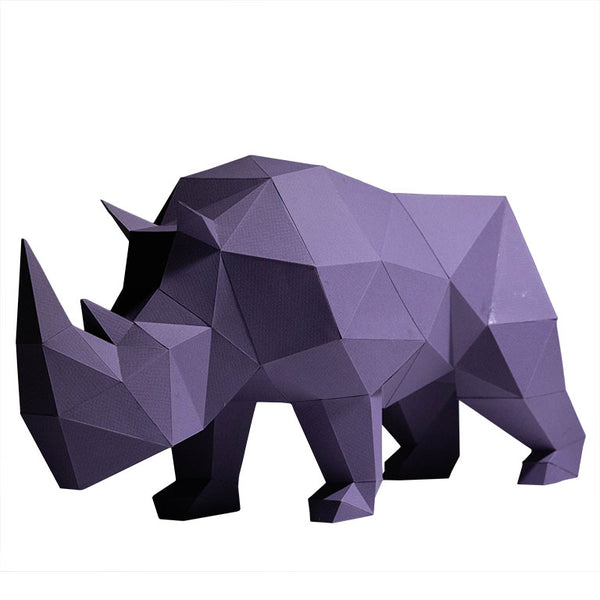 Rhino Model - Digital PDF Template - PAPERCRAFT WORLD