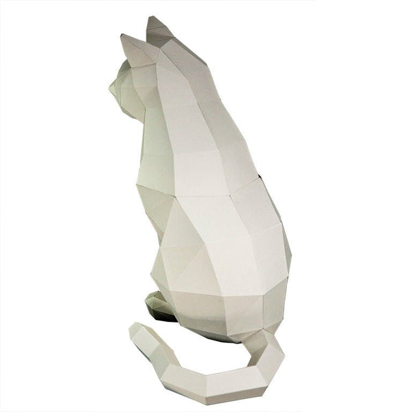 3D Paper Cat Model | Papercraft Cat Wall Art - PAPERCRAFT WORLD