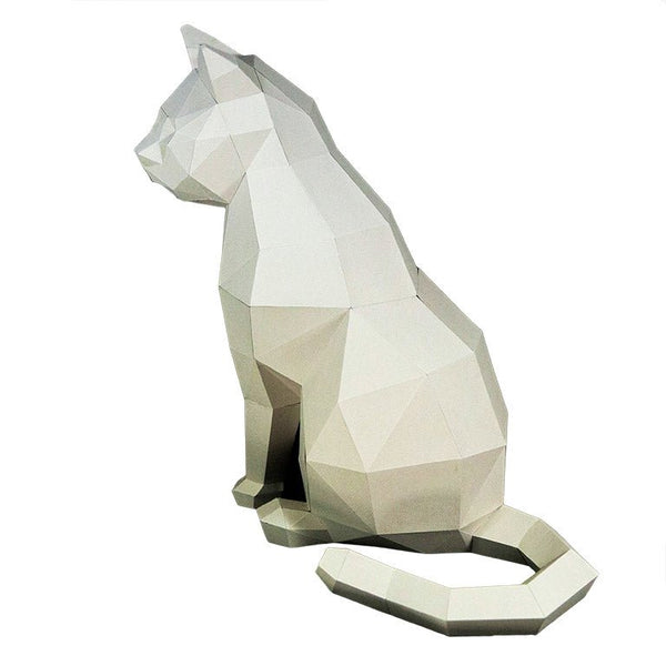 3D Paper Cat Model | Papercraft Cat Wall Art - PAPERCRAFT WORLD