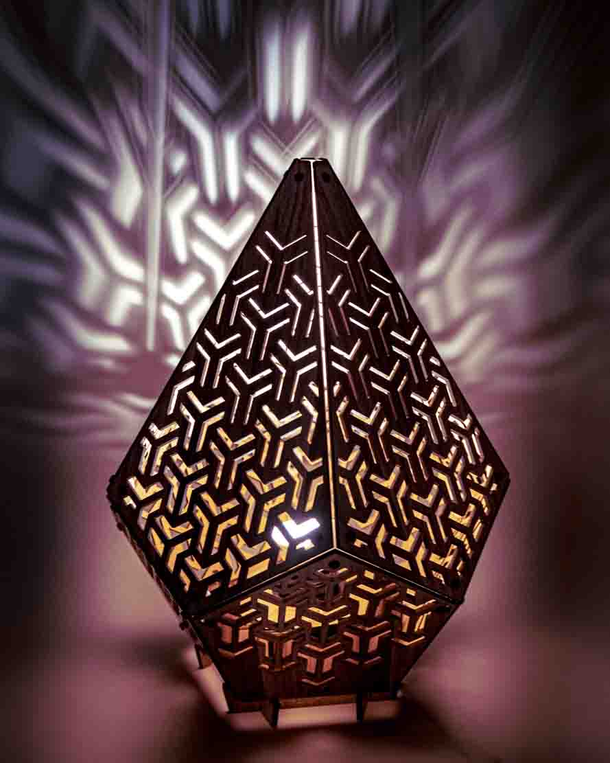 Papercraft SINAR Arrow Table Lamp - Transformable Lighting - PAPERCRAFT ...