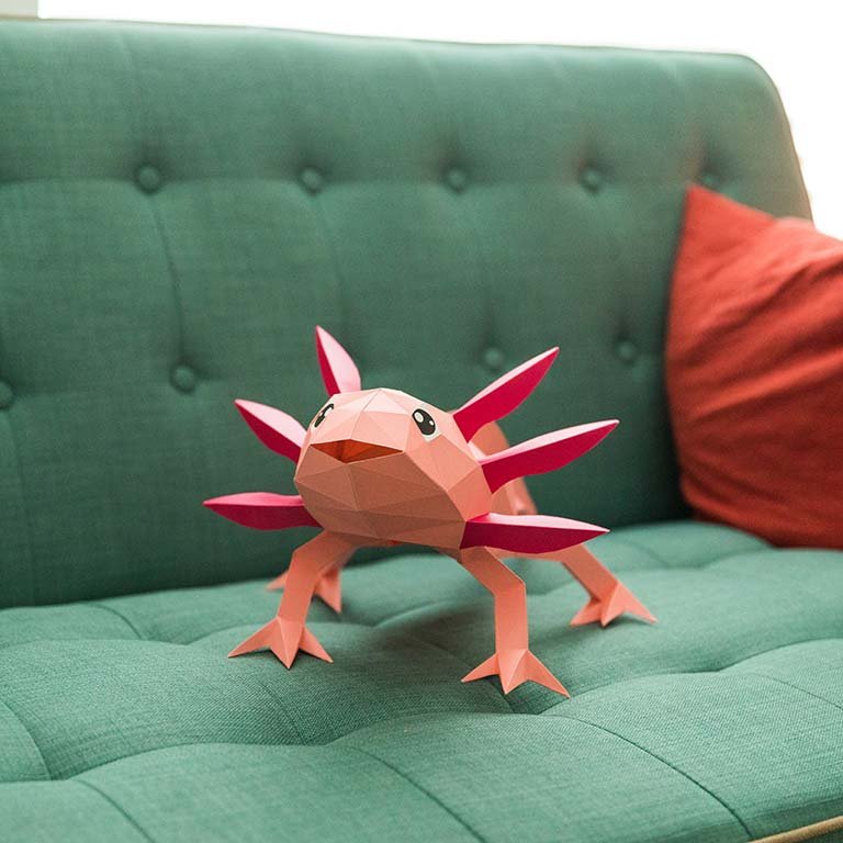 Axolotl Papercraft - 3D Paper Model That Anyone Can Build! Shop Now ...