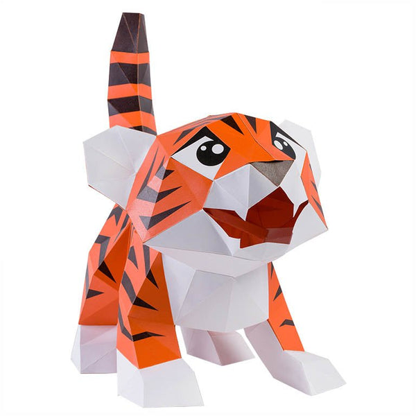 Baby Tiger Lamp | 3D Paper Tiger Model - PAPERCRAFT WORLD