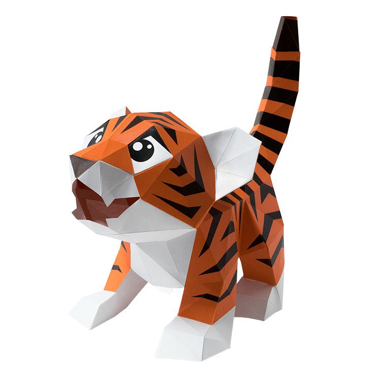 Baby Tiger Lamp | 3D Paper Tiger Model - PAPERCRAFT WORLD