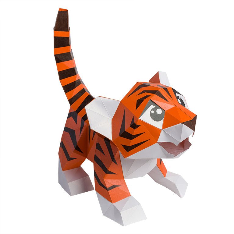 Baby Tiger Lamp | 3D Paper Tiger Model - PAPERCRAFT WORLD