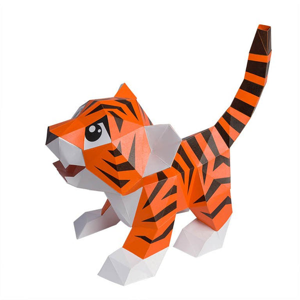 Baby Tiger Lamp | 3D Paper Tiger Model - PAPERCRAFT WORLD