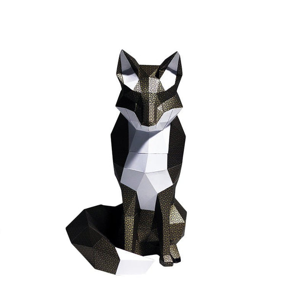Black Fox Model | Papercraft Fox Art - PAPERCRAFT WORLD