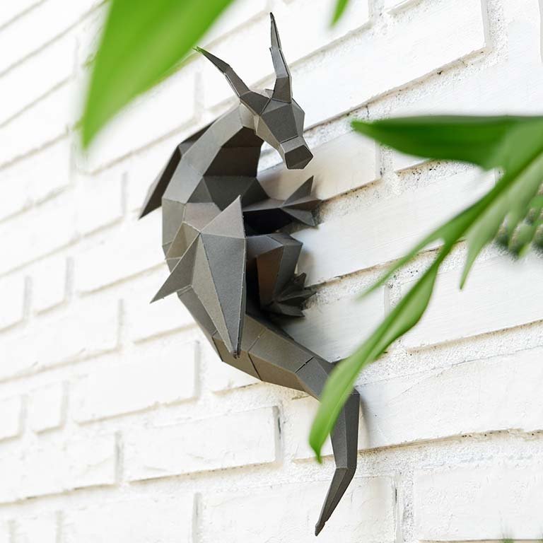 Dragon Wall Art - 3D Papercraft Wall Decor - PAPERCRAFT WORLD