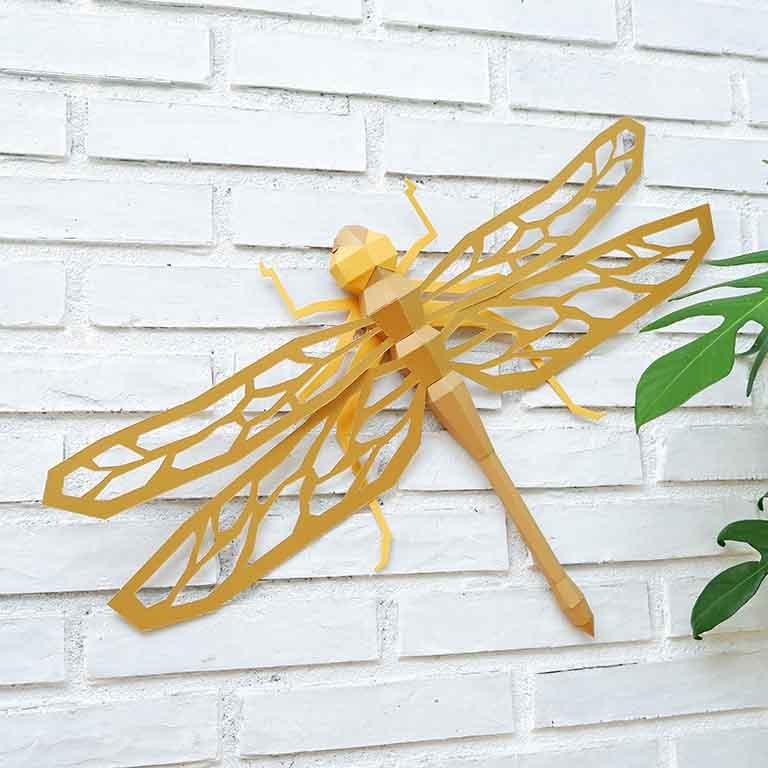 Dragonfly Papercraft Wall Art - 3D Kit You Can Build - PAPERCRAFT WORLD