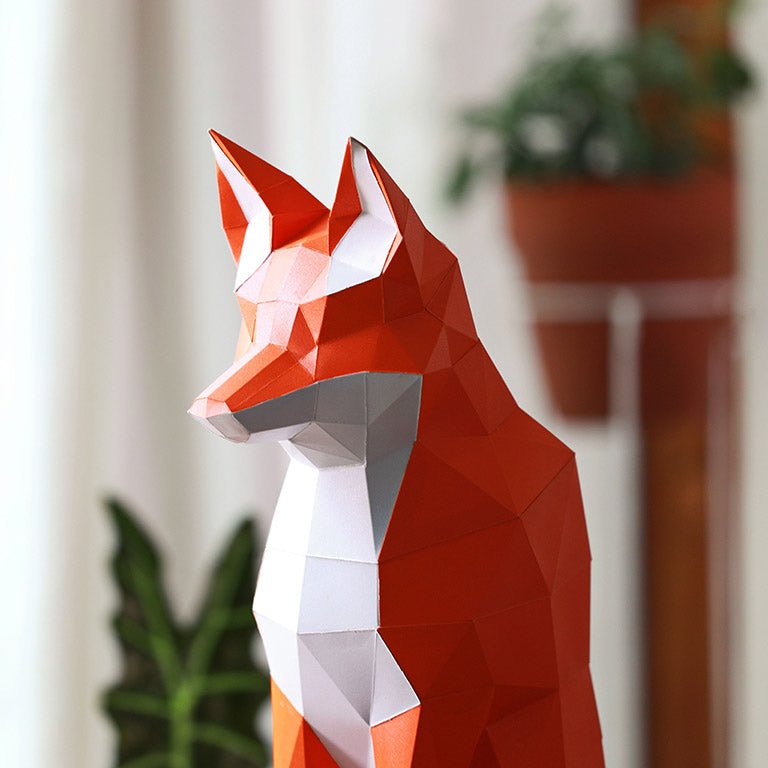 Fox 3D Model - Paper Fox Craft | Papercraft World - PAPERCRAFT WORLD