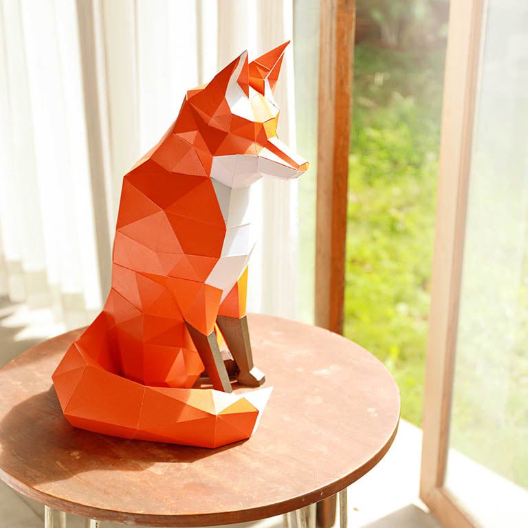 Fox 3D Model - Paper Fox Craft | Papercraft World - PAPERCRAFT WORLD