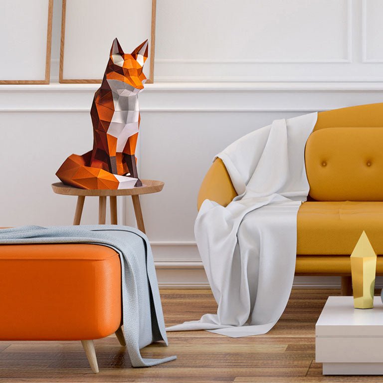 Fox 3D Model - Paper Fox Craft | Papercraft World - PAPERCRAFT WORLD