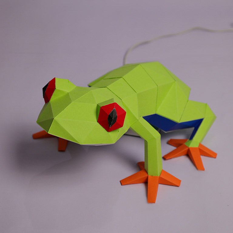 Frog 3D Paper Model | Papercraft Frog Lamp - PAPERCRAFT WORLD