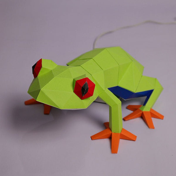Frog 3D Paper Model | Papercraft Frog Lamp - PAPERCRAFT WORLD