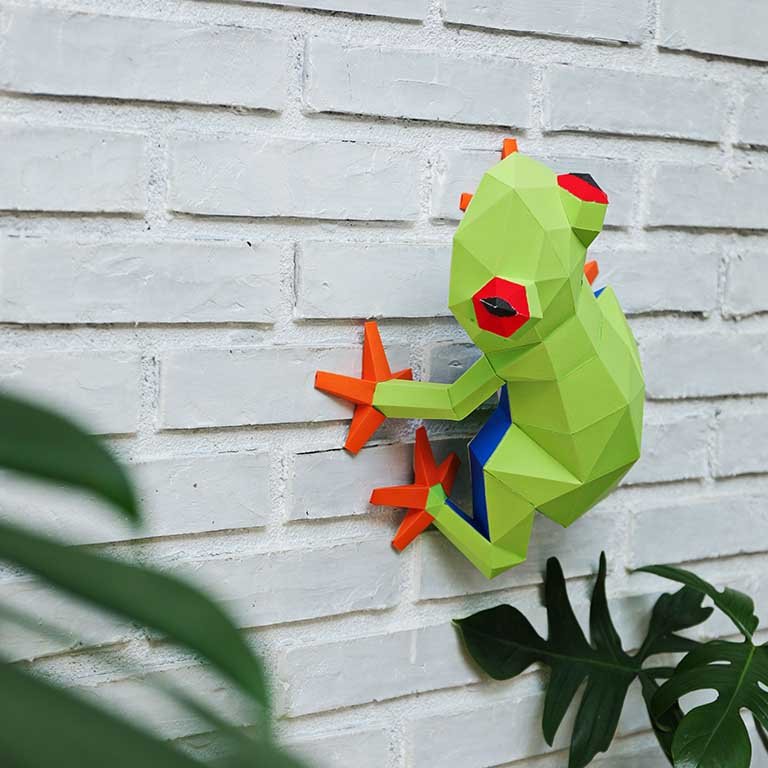 Frog 3D Paper Model | Papercraft Frog Lamp - PAPERCRAFT WORLD