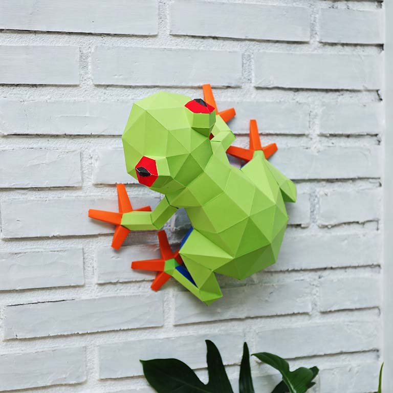 Frog 3D Paper Model | Papercraft Frog Lamp - PAPERCRAFT WORLD