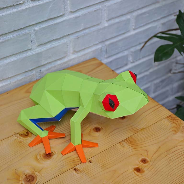 Frog 3D Paper Model | Papercraft Frog Lamp - PAPERCRAFT WORLD