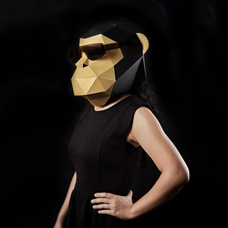 Gorilla Mask | Gorilla 3D Model - PAPERCRAFT WORLD