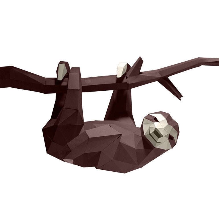 Hanging Sloth 3D Model | Sloth Wall Art - PAPERCRAFT WORLD
