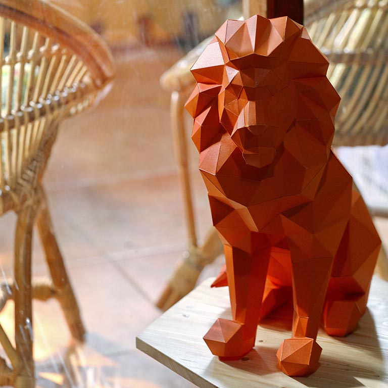Home / All Papercraft Products / Sitting Lion 3D Model