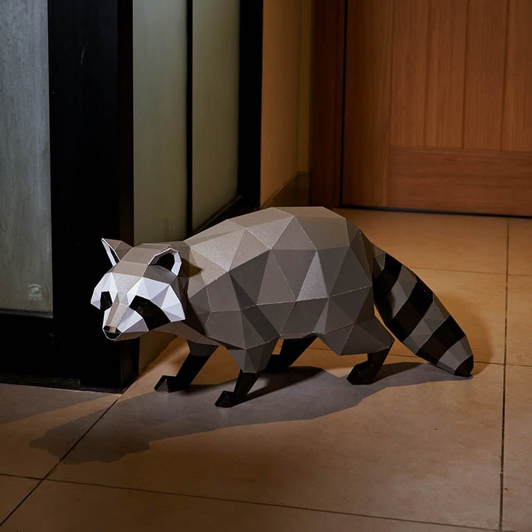 3D Raccoon Model | Papercraft Raccoon Art - PAPERCRAFT WORLD
