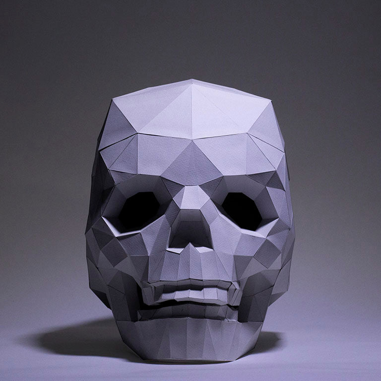 Low Poly Skull Papercraft - Beginner-Friendly 3D Model Kit - PAPERCRAFT ...