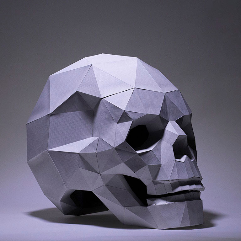 Low Poly Skull Papercraft - Beginner-Friendly 3D Model Kit - PAPERCRAFT ...