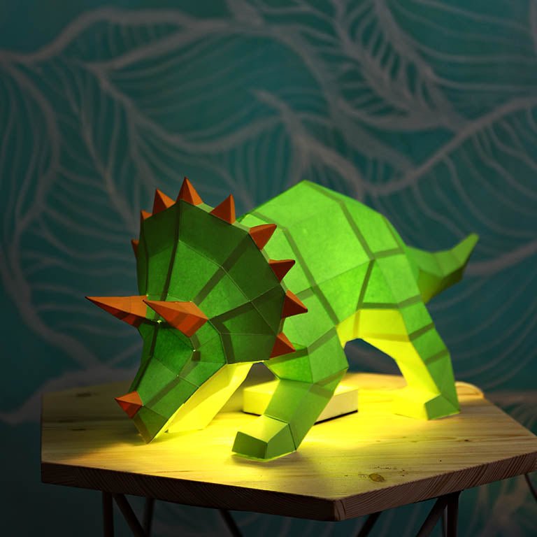 Triceratops 3D Paper Model | Triceratops Art - PAPERCRAFT WORLD