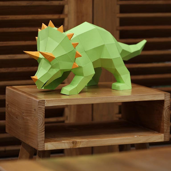 Triceratops 3D Paper Model | Triceratops Art - PAPERCRAFT WORLD