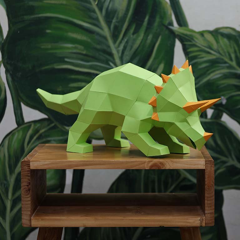 Triceratops 3D Paper Model | Triceratops Art - PAPERCRAFT WORLD