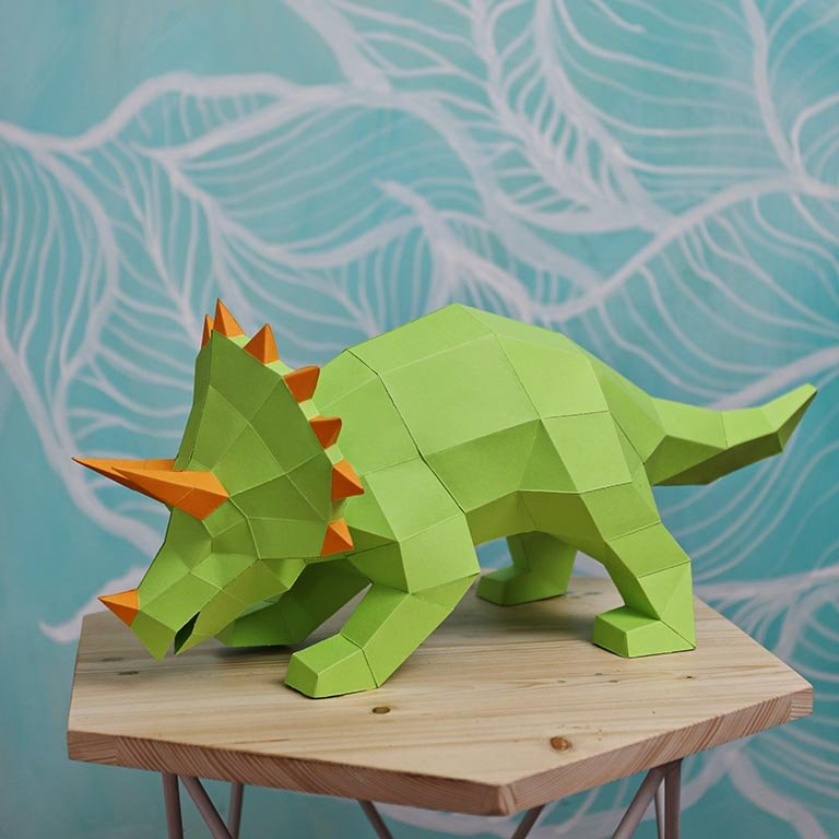 Home / All Papercraft Products / Triceratops 3D Paper Model, Lamp