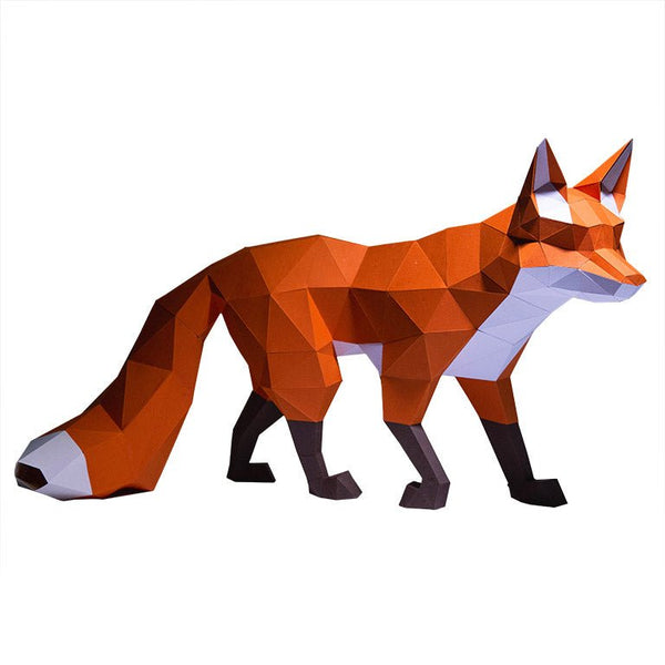 Walking Fox Model | Papercraft Fox Art - PAPERCRAFT WORLD