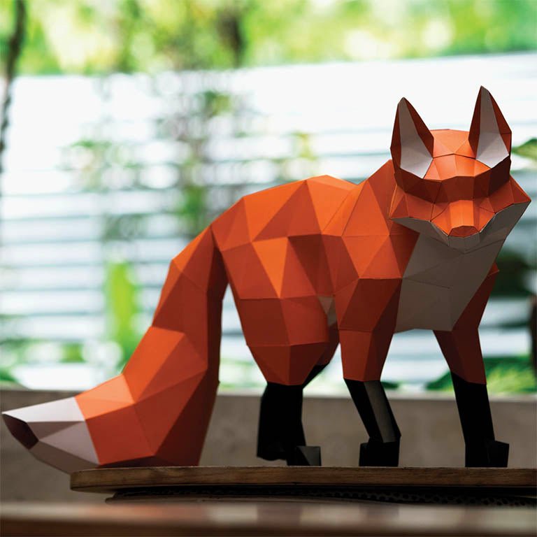 Walking Fox Model | Papercraft Fox Art - PAPERCRAFT WORLD