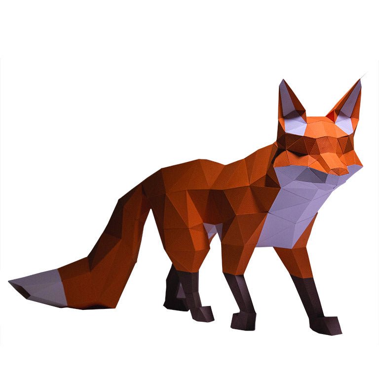Walking Fox Model | Papercraft Fox Art - PAPERCRAFT WORLD