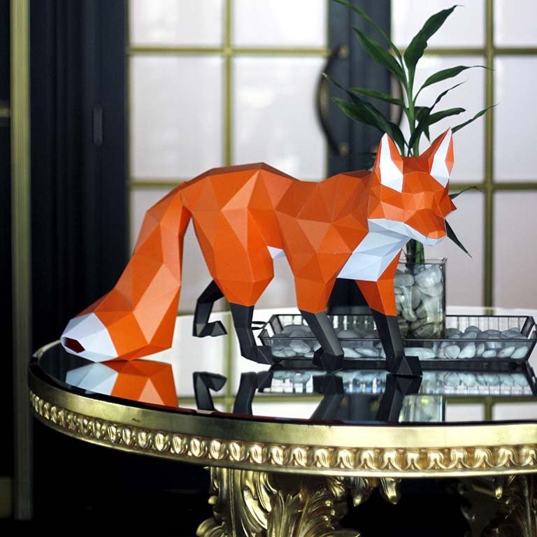 Walking Fox Model | Papercraft Fox Art - PAPERCRAFT WORLD
